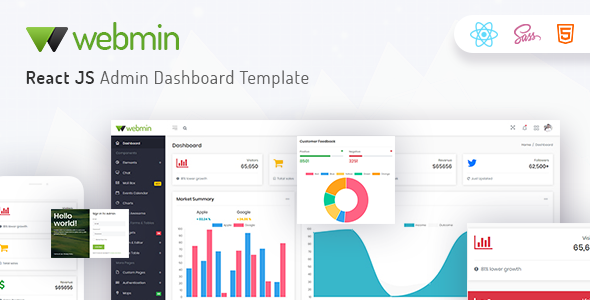 Webmin - React JS Admin Dashboard Template TFx Jeb Lew | Theme Fre - 無料ダウンロード